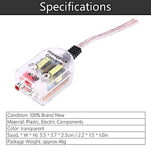 Keenso High to Low Converter, Wire Converter Line Converter Car Audio Hilow Converter Output Impedance Converter