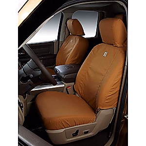Covercraft Carhartt SeatSaver Custom Seat Covers for 2015-2018 Ford F-150 (Excludes Raptor), 1st Row Bucket Seats, SSC2485CABN (Brown)