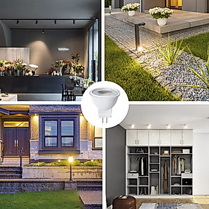 Bonlux MR11 LED Bulb 3W 12V AC/DC Low Voltage LED Spotlights,GU4 Bi-Pin Base 25W Halogen Equivalent 270lm for Landscape Accent Recessed Track Lights and Fiber Optics (Warm White 3000K, 6-Pack)