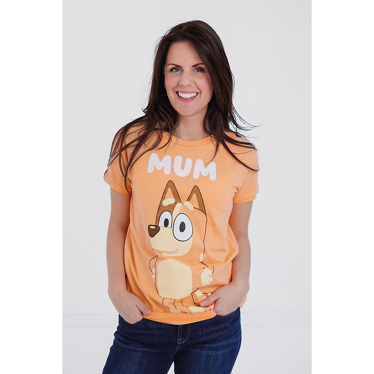 Bluey Mum Adult Womens Graphic T-Shirt Chilli Large