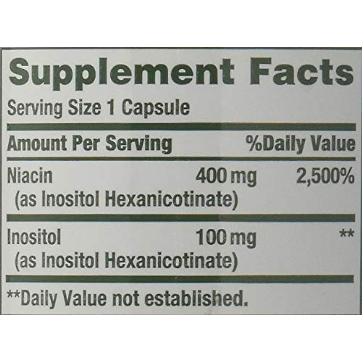 Nature's Bounty Flush Free Niacin 500 Mg, 240 Capsules (2 X 120 Count Bottles)
