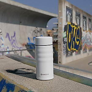 Kyocera Travel Mug with Twist Top, 12oz, Pearl White