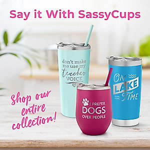 Don't Make Me Use My Teacher Voice Funny Tumbler - Stainless Steel Insulated Travel Tumbler with Lid and Straw - Teacher Gifts for Women - Teacher Travel Tumbler - New Teacher Cup - New Teacher Gift