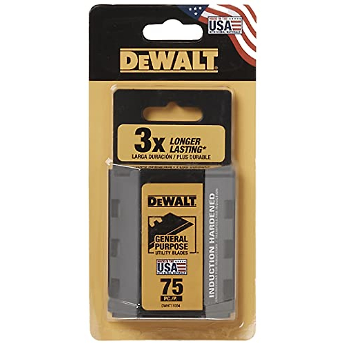 DEWALT Utility Blades, Heavy Duty, 75-Pack (DWHT11004L)