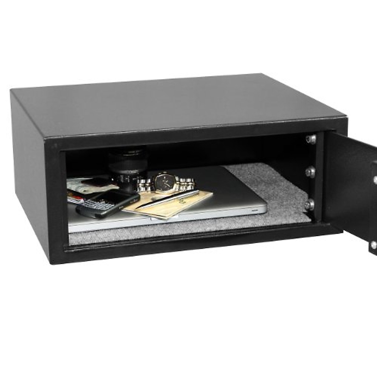 Honeywell Safes & Door Locks - Hotel Room Style Safe Box with Digital Lock - Fits 17" Laptop - LED Display Panel - Low Profile Steel Security Personal Safe for Money - 1.14 Cubic Feet - Black - 5105DS