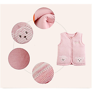 Monvecle Baby Warm Vests Unisex Infant to Toddler Padded Waistcoat (2T-3T, Pink)