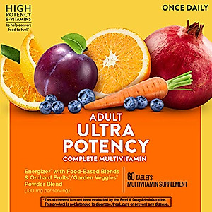 Nature's Way Alive! Adult Multivitamin, Ultra Potency Vitamin B to Support Daily Energy Metabolism*, 60 Tablets