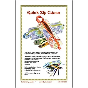 By Annie Patterns Quick Zip Cases