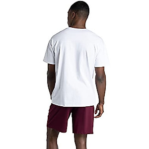 Fruit of the Loom Men's Eversoft Cotton T-Shirts (S-4XL), Crew-2 Pack-White, 4X-Large