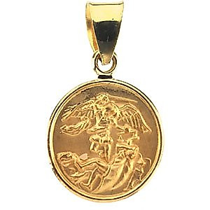 Banvari 13.00 mm St. Michael Medal in 18K Yellow Gold