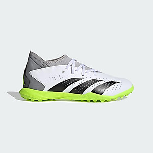 adidas Predator Accuracy.3 Turf Sneaker, White/Core Black/Lucid Lemon, 12 US Unisex Little Kid