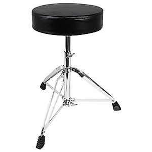 Rockville RDS30 Deluxe Thick Padded Foldable Drum Throne Stool Adjustable Height
