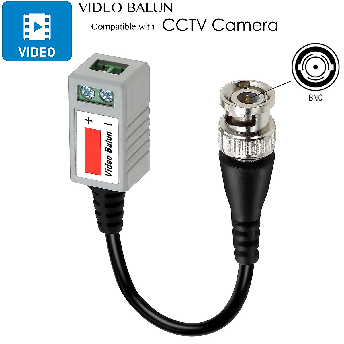 VIMVIP® 6 Pairs (12 Pcs) Mini CCTV BNC Video Balun Transceiver Cable