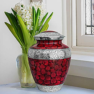 Trupoint Memorials Cremation Urns for Adult - Handcrafted Cremation Urn, Large Burial Urns for Ashes Adult Male - Urns for Human Ashes Adult Female, Funeral Decorative Urns - Up to 200 LBS