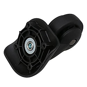 1 Pair Replacement Wheels 360 Swivel Suitcase Casters for Luggage Black (W293)
