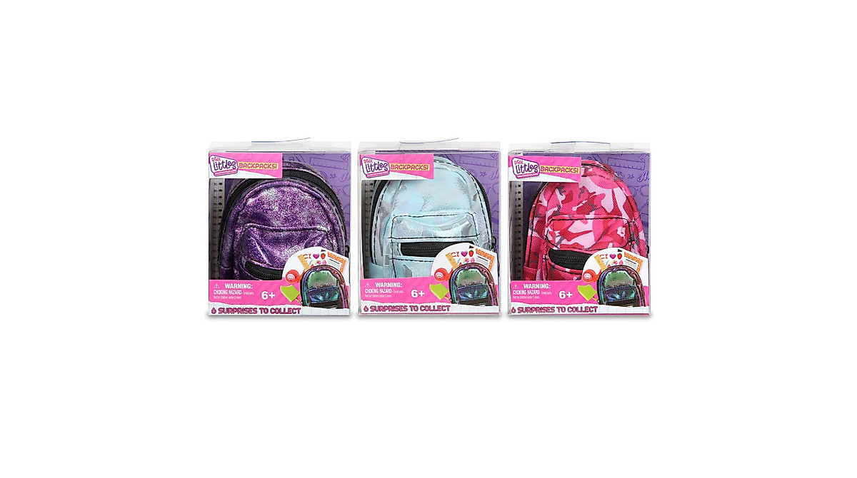 Real Littles Micro Backpacks 3-Pack with 18 Surprises - Collectible & Fun