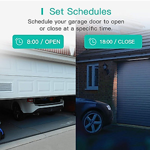 Lomota Smart WiFi Garage Door Opener Remote, Tuya Smart Life APP Control, Work with Alexa and Google Assistant, No Hub Needed