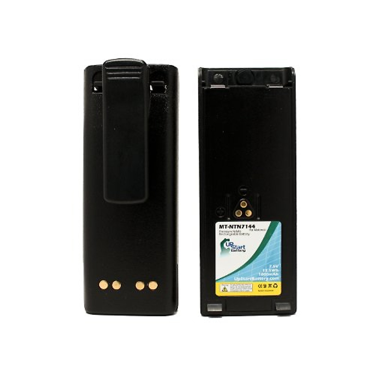 2X Pack -Two-Way Radio Battery Replacement for Motorola NTN7144 (1800mAh, 7.5V, NIMH)- Compatible w/ NTN7143CR, NTN7143A, NTN7144, WPNN4013, GP1200, HT1000, JT1000, MTS2000, MTX-LS, MTX9000, PTX1200