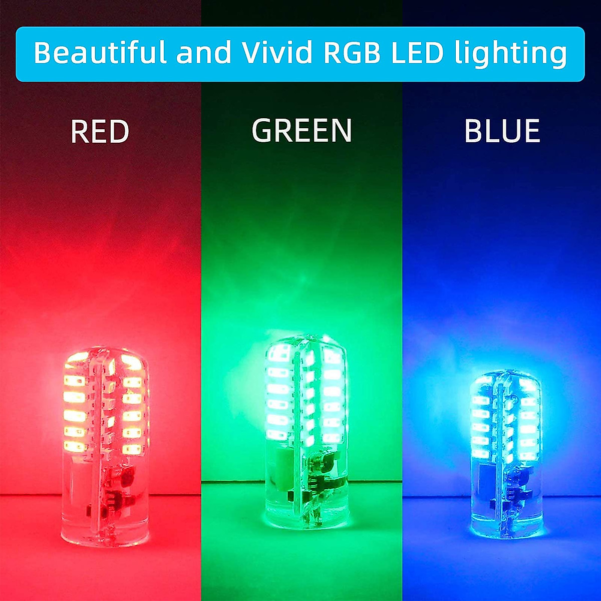 TZHILAN Blue G4 LED Light Bulb 12V AC/DC 2W 48×3014 SMD 20W Halogen Bulb Equivalent, Capsule Spotlight Lamps for Landscape Decorative lights Holiday celebration Pack of 4