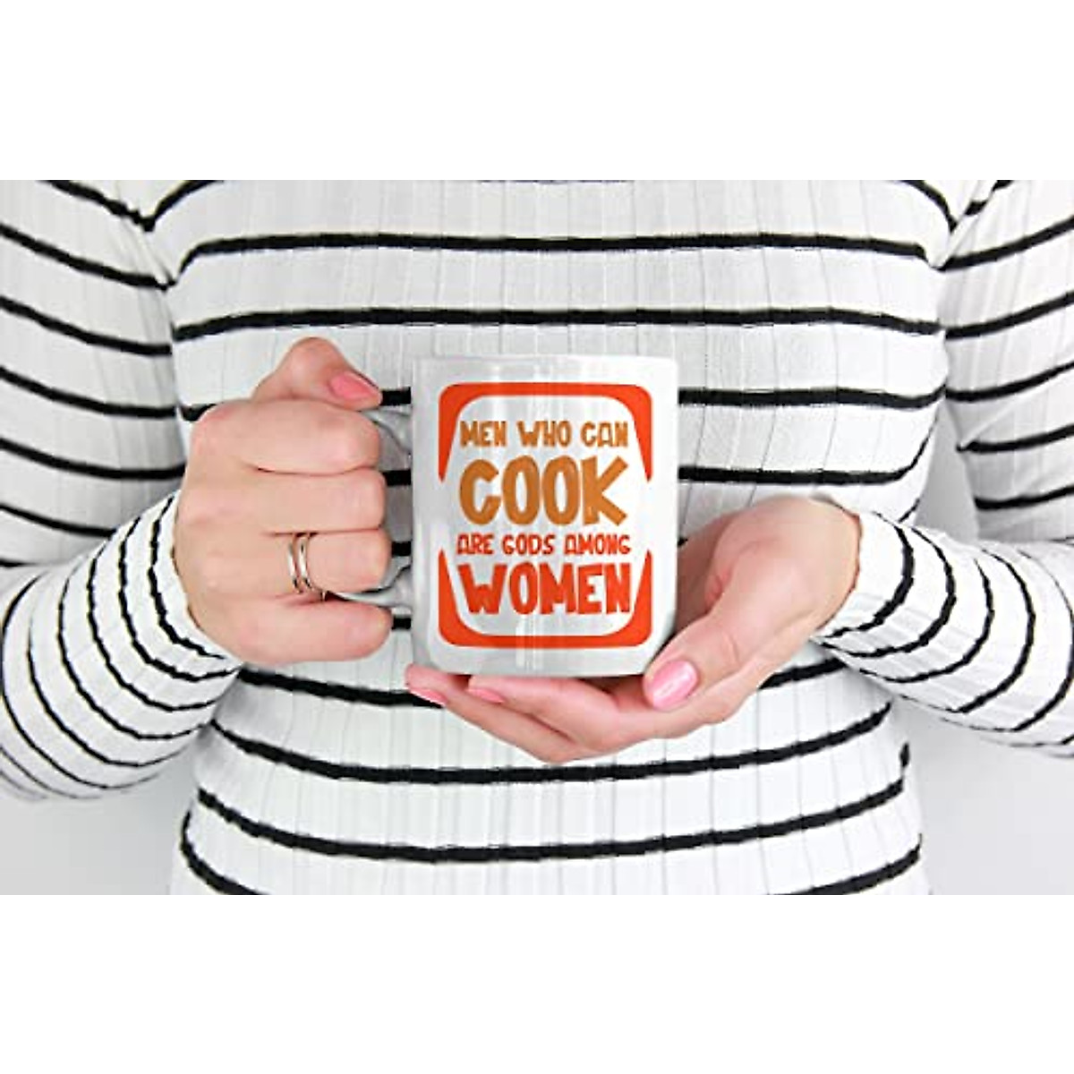 Men Who Can Cook Are Gods Among Women White Ceramic Coffee & Tea Mug (11oz)