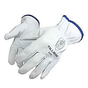 Tillman 1415 Unlined Top Grain Goatskin Drivers Gloves, X-Large, (Model: 1415 XL), White
