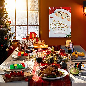 Christmas Silverware Holders Set of 4, Tableware Bags Supplies for Christmas Decorations, Cutlery Holder Silverware Bag Storage Covers for Christmas Ornaments