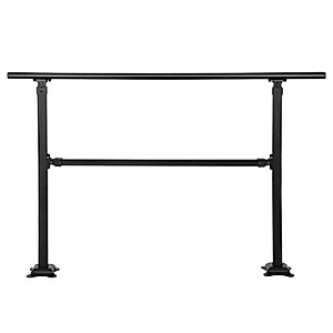 VEVOR Handrail for Outdoor Steps, 4-5 Steps Outdoor Handrail, Adjustable Metal Staircase Handrail, Thickened Stair Railings for Porch Railing, Deck Handrail