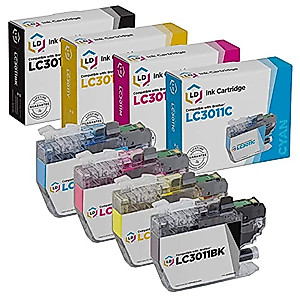 LD Compatible Ink Cartridge Replacement for Brother LC3011 (Black, Cyan, Magenta, Yellow, 4-Pack)