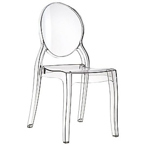 Compamia Elizabeth Polycarbonate Patio Dining Chair in Clear (Set of 2)