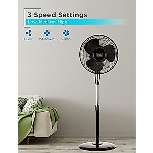 BLACK+DECKER 16 Inches Stand Fan with Remote
