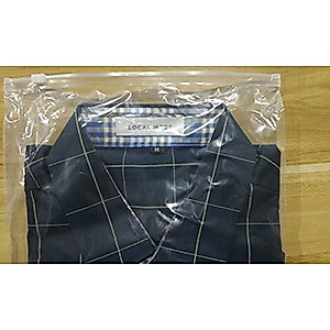 LOCALMODE Men's 100% Cotton Long Sleeve Plaid Slim Fit Button Down Dress Shirt,Navy Blue,Large