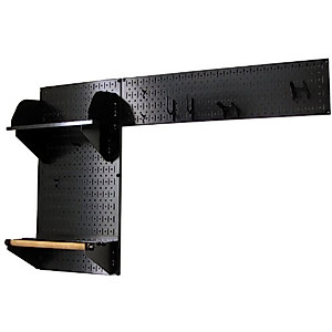 Wall Control Pegboard Garden Supplies Storage and Organization Garden Tool Organizer Kit with Black Pegboard and Black Accessories