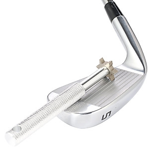 Golf Club Groove Sharpener with 6 Heads - Ideal for Optimal Backspin and Ball Control - Perfect Tool for all Irons - Pitching, Sand, Lob, Gap, and Approach Wedges and Utility Clubs