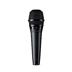 Shure PGA57 Dynamic Microphone - Professional Quality Instrument Mic with Cardioid Pick-up Pattern, 3-in XLR Connector, 15' XLR-to-XLR Cable, Stand Adapter and Zipper Pouch, (PGA57-XLR)