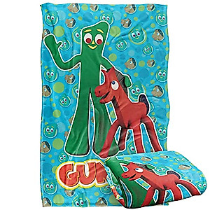 Trevco Gumby Best Friends Silky Touch Super Soft Throw Blanket 36" x 58"