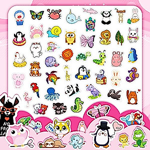 300pcs Cute Animal Stickers, Vinyl Animal Stickers for Kids, Girls, Boys, Zoo Farm Animal Stickers for Water Bottles, Laptop, Stickers Decals Gift for Teens