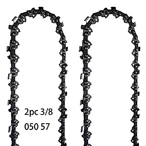 2-PACK 16" replacement chain for Worx WG300 WG303 WG303.1 WG304 Chainsaw Chain Blade 57DL 3/8LP .05