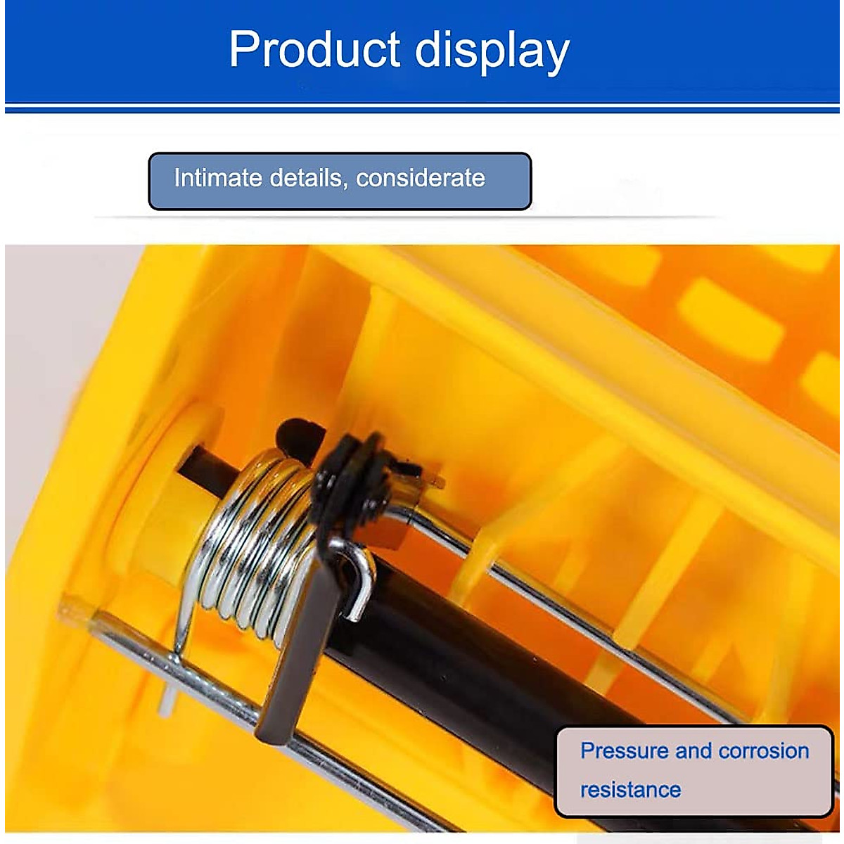 NentMent 2 Pack Water Press Spring Replacement for Commercial Mop Bucket Side-Press Wringer Torsion Springs for Combo on Wheels Heavy Duty Business Floor Cleaning Mopping Buckets Accessories