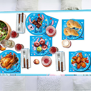 41Pcs Birthday Decorations, 20 Plates, 20 Napkins and 1 Tablecloth for Birthday Party Supplies