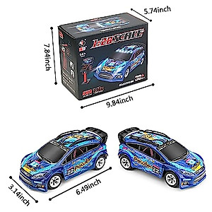 WLtoys 284010 RC Car 1/28 Mini RC Drift Car with 3 Upgraded 500mah Battery 30km/h RC Race Car 4x4 Drift RC Car V8 Remote 2.4GHz 4 WD RC Racing Car with LED Lights for Adults