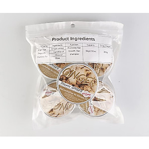 Ginger Hair Regrowth Shampoo Bars - Pack of 5, Promotes Hair Growth, Natural Organic Anti-Dandruff and Anti-Itching Ginger Soap