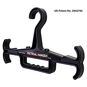 Tactical Hanger by HICE | Original Heavy Duty Standard Hanger | 200 lb Load Capacity | Durable High Impact Resin | for Body Armor, Tactical, Police, Military Gear, Scuba, Survival Equipment (Black)