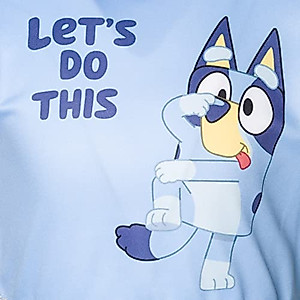 Bluey Big Girls Mesh Cosplay Short Sleeve Dress 12 Blue