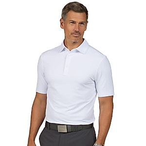 IBKUL Men's Athleisure Wear Sun Protective UPF 50+ Icefil Cooling Tech Short Sleeve Polo 94199 Peri Solid S