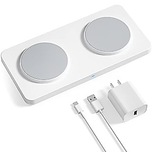 Magnetic Wireless Charging Pad, GEEKERA 2 in 1 Charging Station for Apple, Dual MagSafe Wireless Charger for iPhone 14/13/12 Pro Max/Pro/Plus/Mini, AirPods 3/Pro 2 (ONLY for Apple Products)
