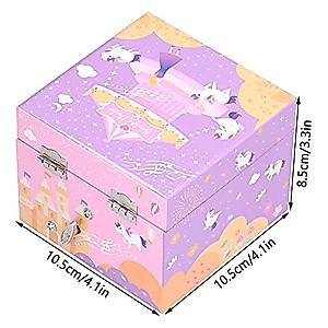 01 02 015 Music Box, Accompany Children Musical Box Bedroom Decoration Animal Shape for Birthday(Default)