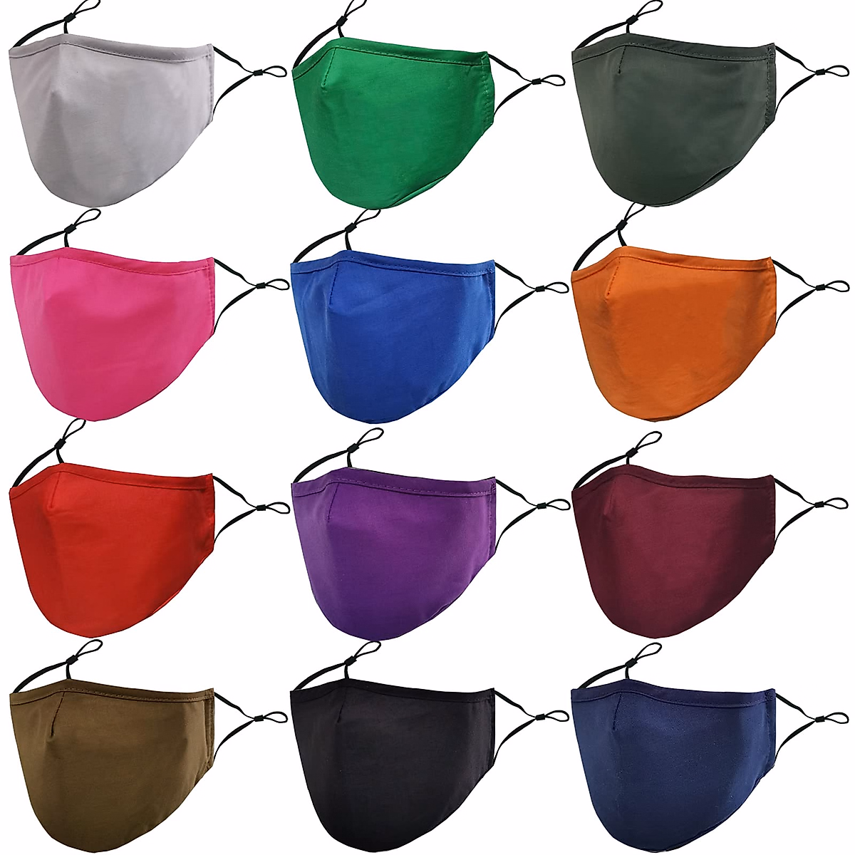 MAZJOYDAY Washable Reusable Cloth Face Masks for Women Men - Breathable Face Mask with Nose Wire and Filter Pocket for Adult