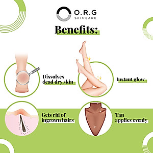 ORG Body Scrub Deep Gel Exfoliator for Glowing and Smooth Skin - Korean Exfoliating Peel Skincare - Natural Cruelty Free Formulation for Sensitive Skin 6oz
