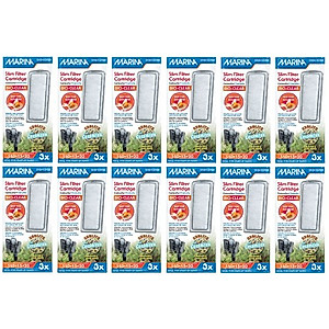 Hagen Marina Slim Filter Zeolite Plus Ceramic Cartridge for Aquarium, 3 count (12 Pack)