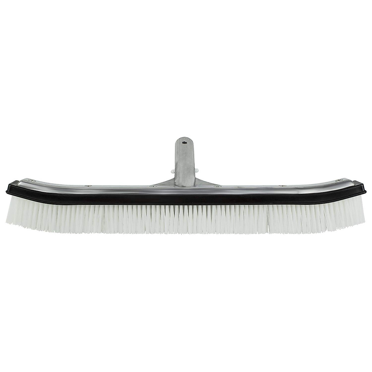 Poolmaster 20172 18-Inch Heavy Duty Aluminum-Back Swimming Pool Wall Brush with Durable Nylon Bristles, Premier Collection, Silver